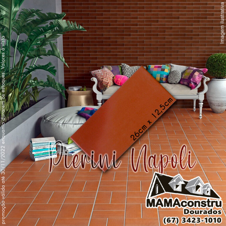 Piso Brick Pierini Napoli 12,5 X 26,1 Cm » MAMAconstru - Materiais de ...